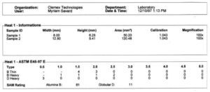 Standard inclusion rating - Clemex