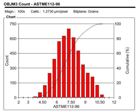Grain size in stainless steel - Clemex
