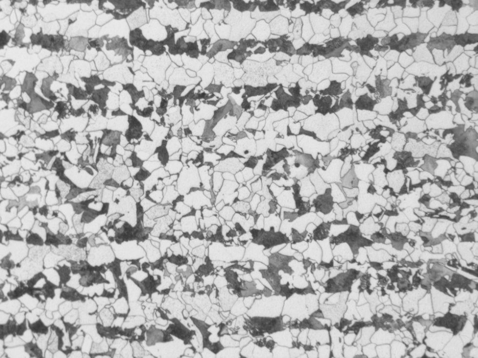Analysis of banded structures in dual-phase steels - Clemex